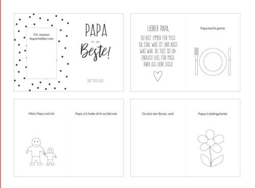 Geschenk zum Vatertag basteln: Ein personalisiertes Papa-Buch
