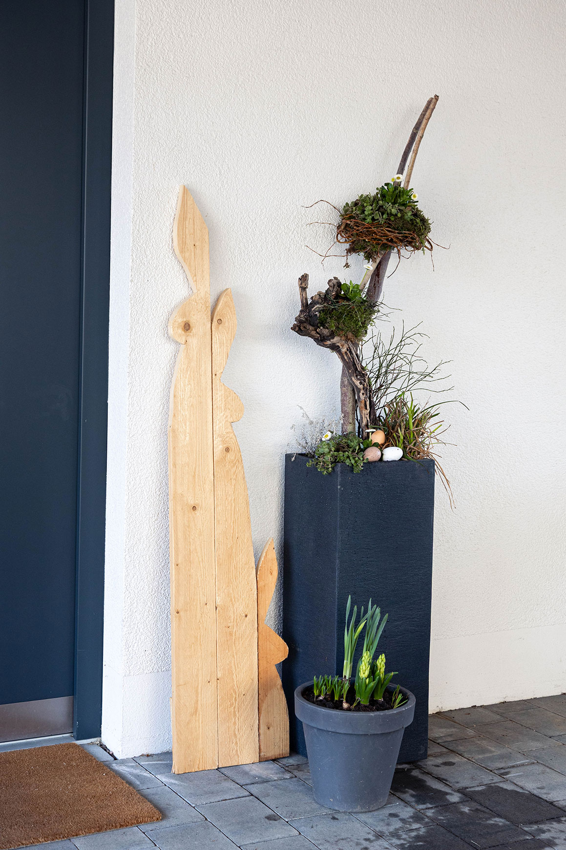 Wunderschöne Osterdeko Hauseingang Modern Ebenbild