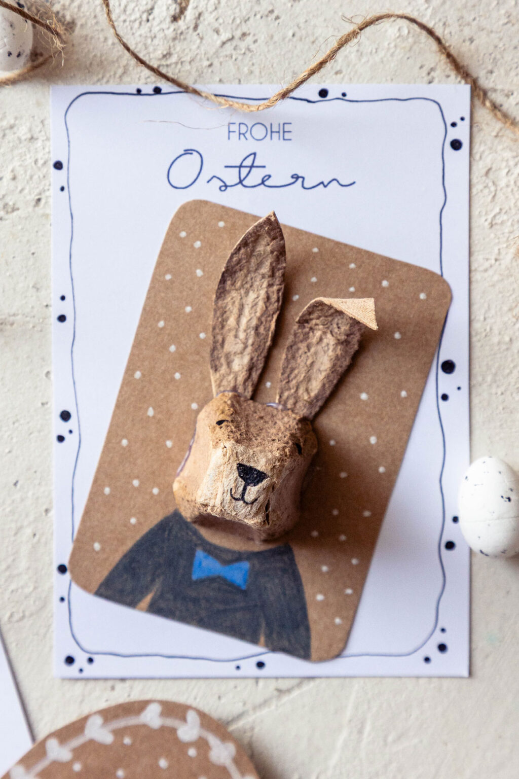 Osterhasen Aus Eierkarton Basteln